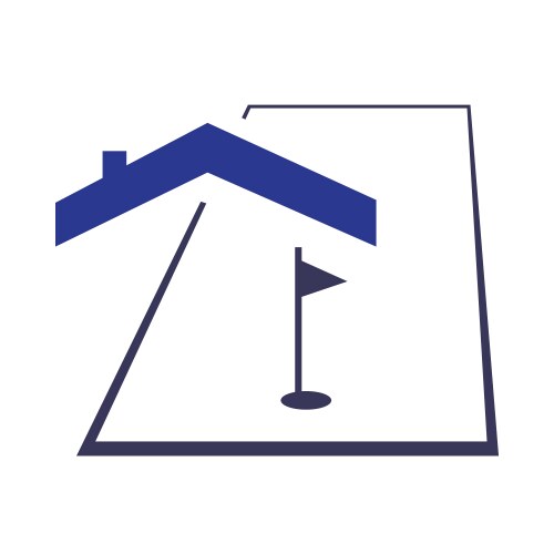 Simple modern indoor golf logo design template Vector Image