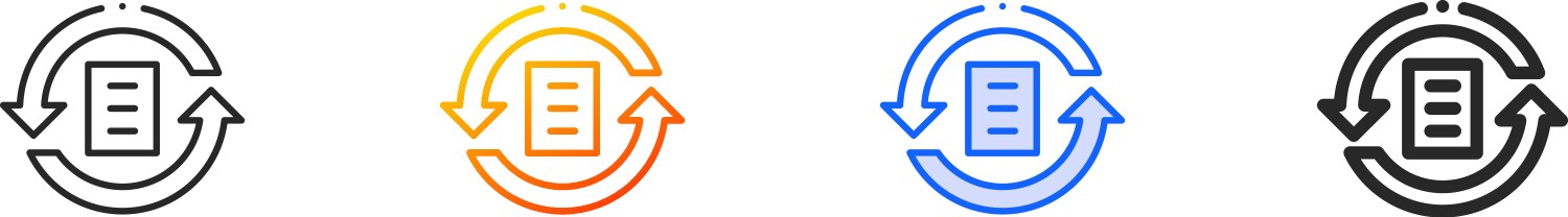 Automatic iconthin linear gradient blue stroke Vector Image