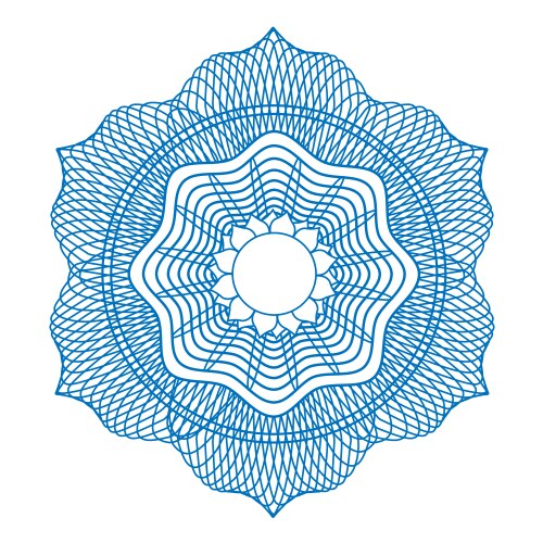 Certificate rosette circular frame template Vector Image