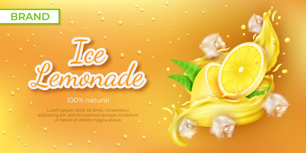 Lemonade retro poster Royalty Free Vector Image