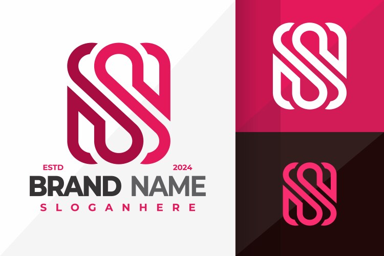 Letter ss monogram logo design abstract elegant Vector Image