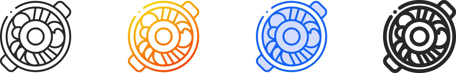 Batman iconthin linear gradient blue stroke and Vector Image