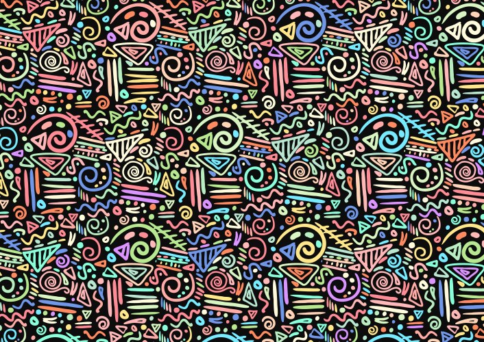 Abstract hand drawn doodle pattern design Vector Image