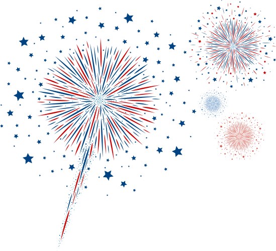 Firework white background Royalty Free Vector Image