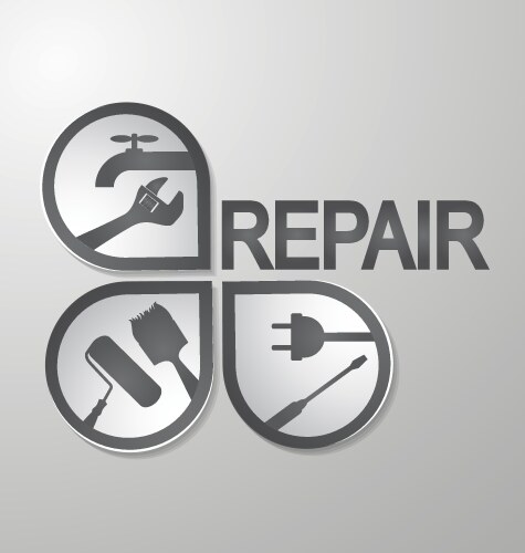 Electricity repair and service symbol Royalty Free Vector