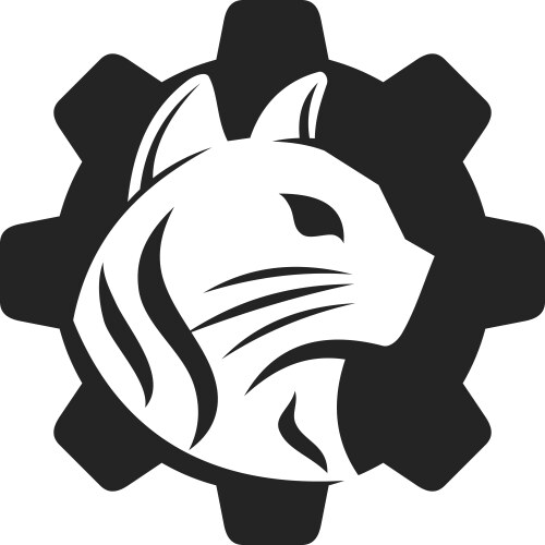 Cat logo template isolated brand identity icon Vector Image