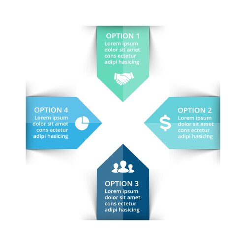 2 step template banner infographic diagram chart Vector Image