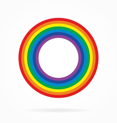 Abstract colorful rainbow circle frame Royalty Free Vector