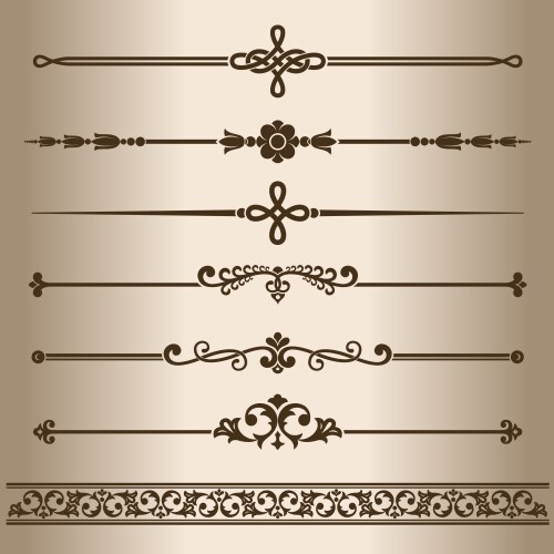 Decorative lines Royalty Free Vector Image - VectorStock