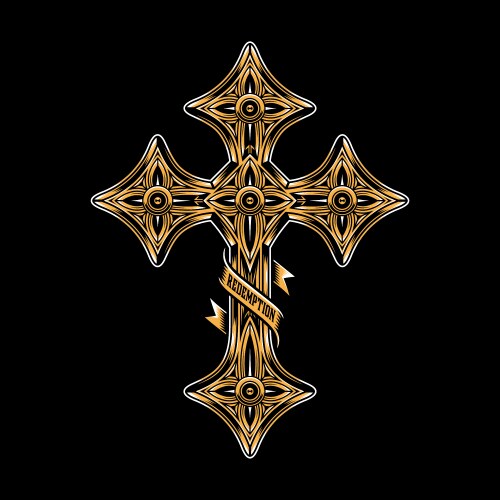 Gothic cross Royalty Free Vector Image - VectorStock