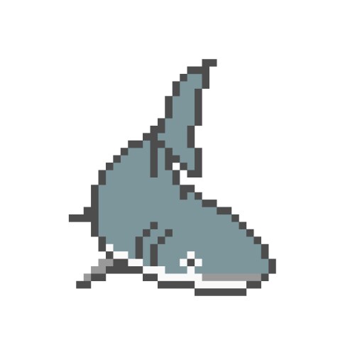 Pixel Shark Vector Images (over 100)