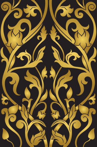 Golden baroque rich luxury pattern Royalty Free Vector Image