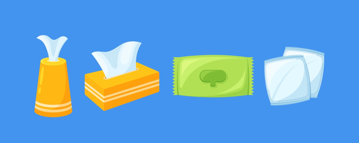 Hygiene paper items include toilet tissues Vector Image