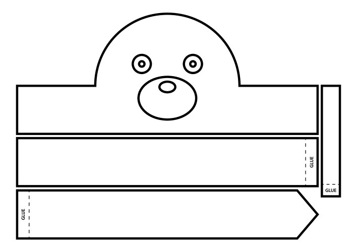 Printable raccoon paper crown party headband die Vector Image