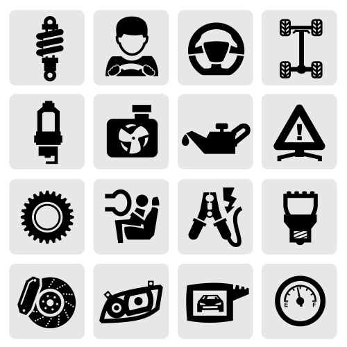 Dashboard car icons Royalty Free Vector Image - VectorStock