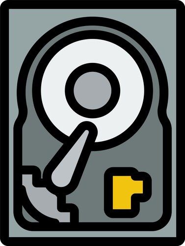 Hdd hard drive notification icon for web Vector Image