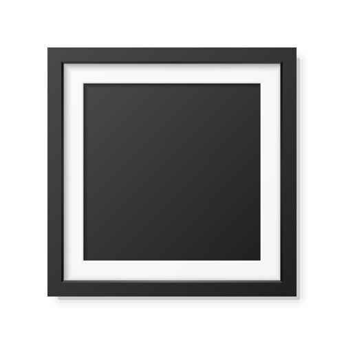 Realistic square black frame Royalty Free Vector Image