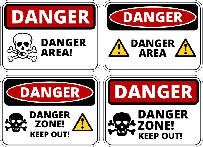 Danger explosion hazard charging area sign Vector Image