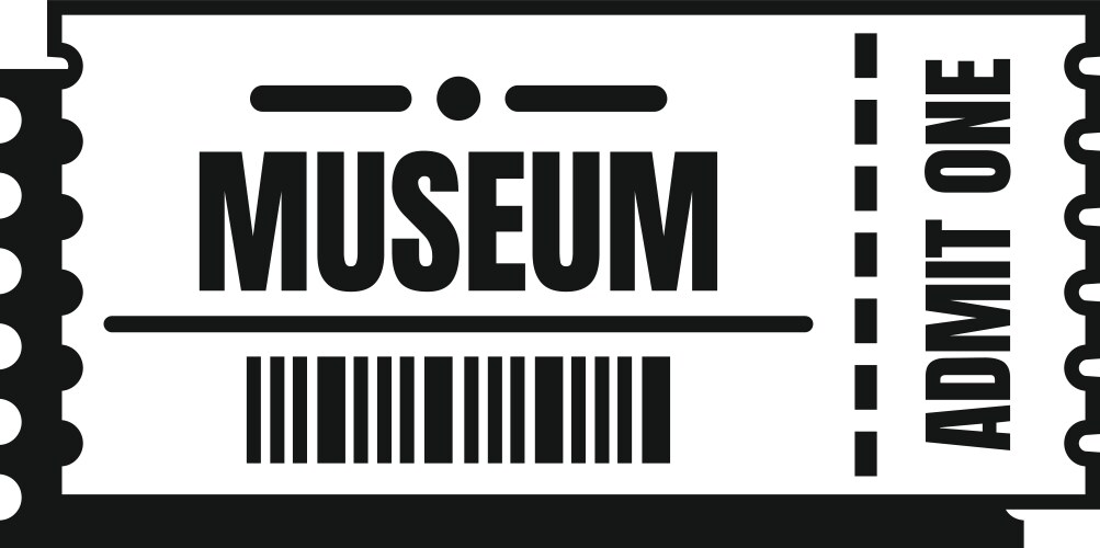 Museum ticket allowing entry for art exhibit visit