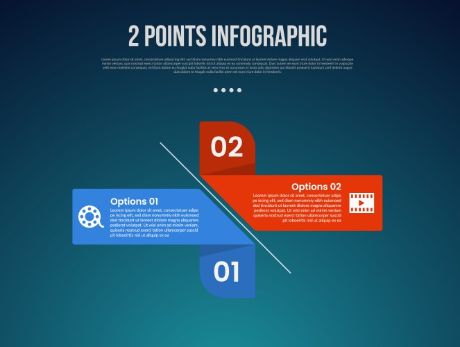 2 or two point template comparison versus things Vector Image