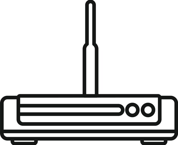 Wifi modem icon outline internet equipment Vector Image