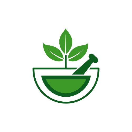 Traditional medicine logo icon Royalty Free Vector Image