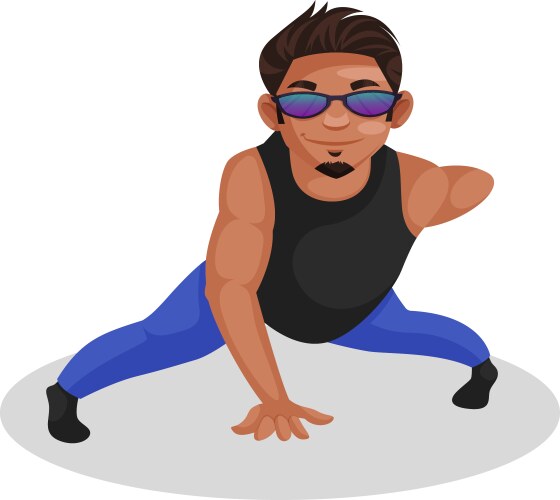 Bodybuilder cartoon character Royalty Free Vector Image