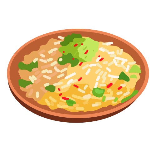 Pink rice fried Royalty Free Vector Image - VectorStock