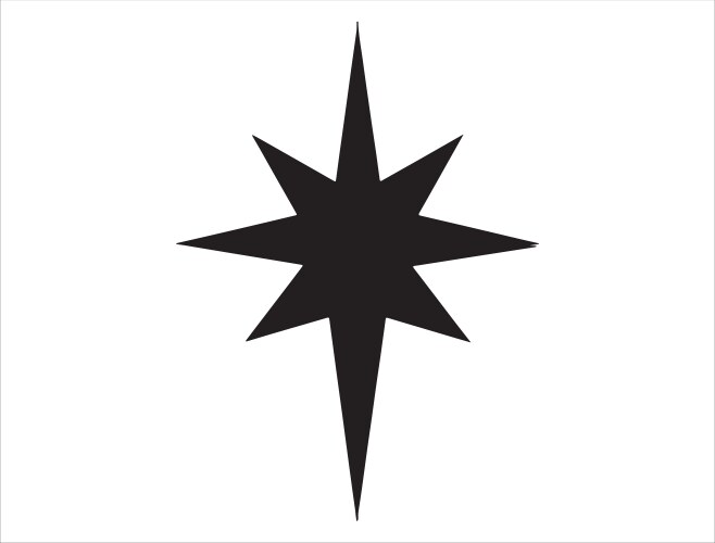 Star silhouette icon Royalty Free Vector Image