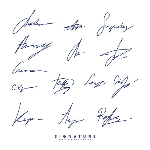 Signature Signatures Surname Vector Images (over 260)