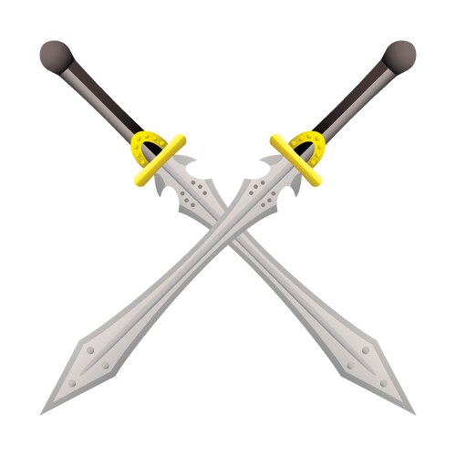 Two Swords Crossed Vector Images (over 700)