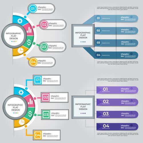 Business data visualization process chart Vector Image