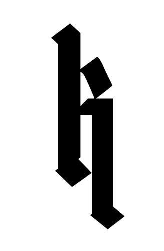 Letter k in the gothic style old alphabet Vector Image