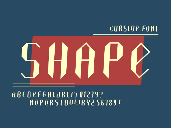 Cube bold font alphabet Royalty Free Vector Image