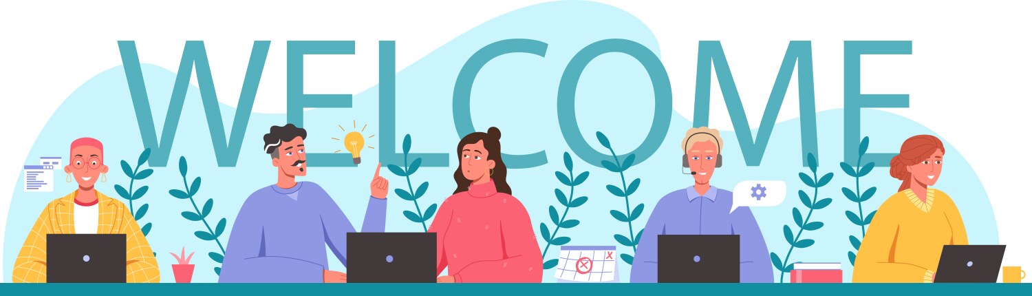 For New Employee Welcome Sign Welcome New Employee Vector Images