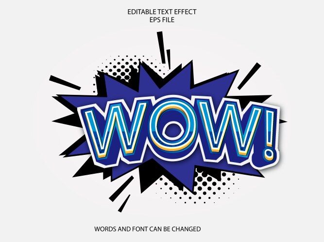 Wow comic speech bubble Royalty Free Vector Image