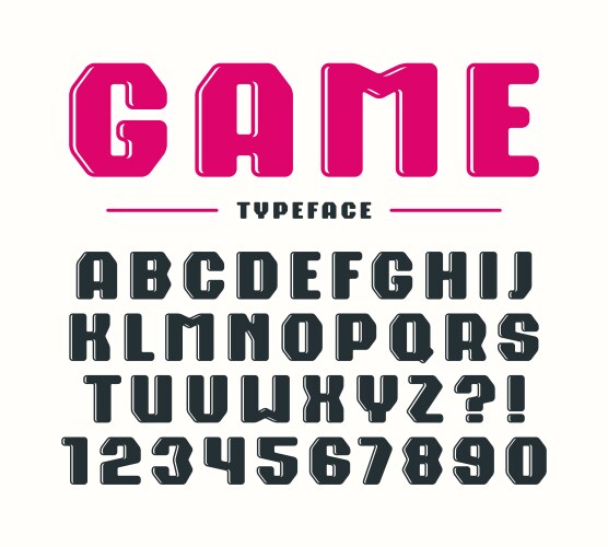 Modern bold italic font sans serif typography Vector Image