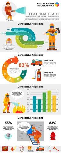 Fire engine firefighting emergency vehicle Vector Image