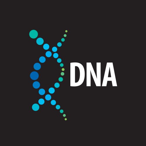Dna logo template medical innovation technology Vector Image