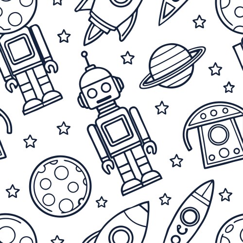 Sci Fi Seamless Vector Images (over 860)