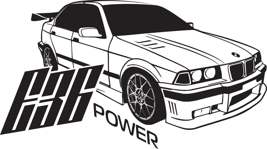 Bmw e34 Royalty Free Vector Image - VectorStock