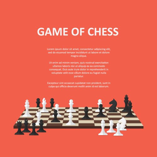 Chess pieces poster Royalty Free Vector Image - VectorStock