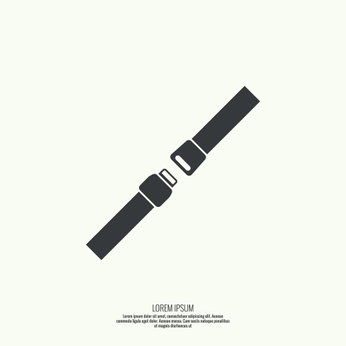 Safety black belt isolated on white background Vector Image