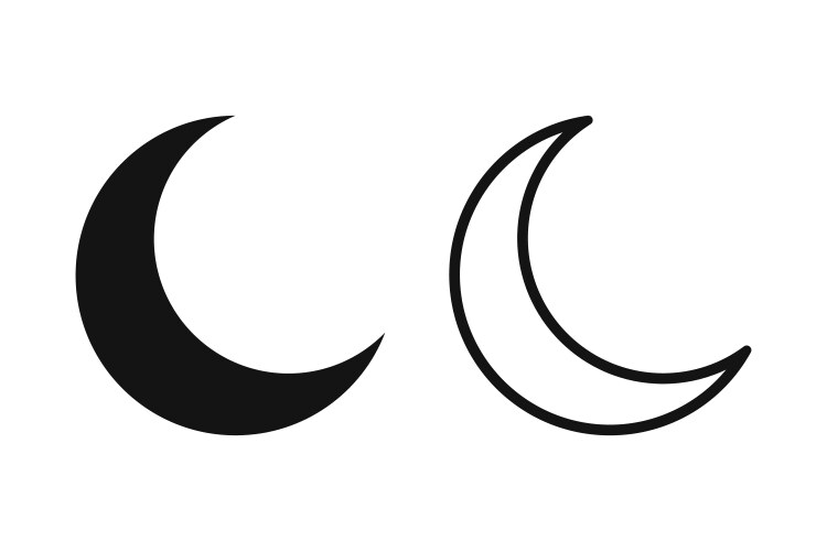 Crescent Moon Outline Vector Images (over 9,800)