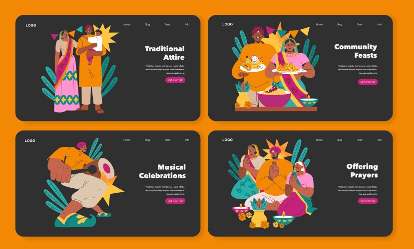 Navaratri flat Royalty Free Vector Image - VectorStock