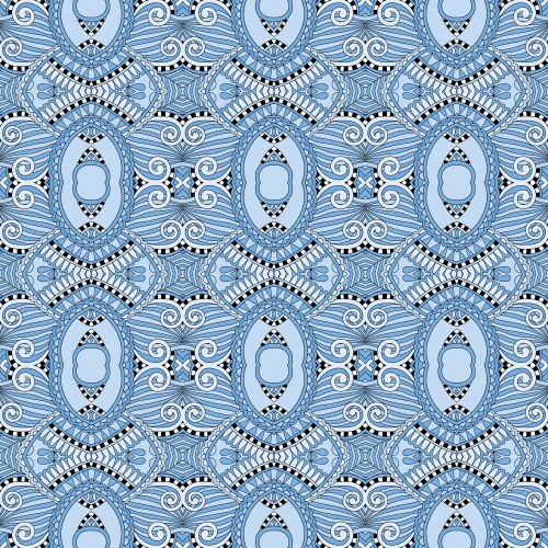 Blue lace seamless abstract floral pattern Vector Image