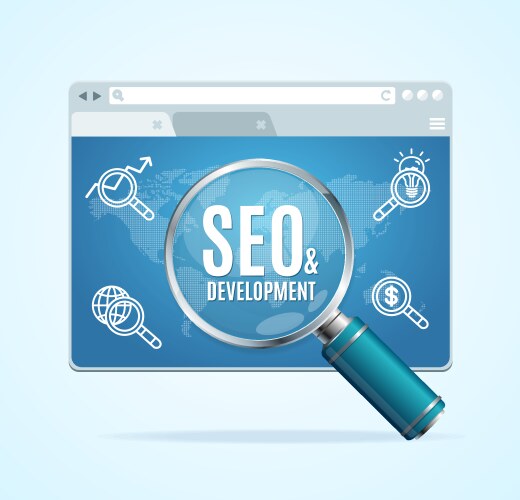 Ai-powered search engine concept Royalty Free Vector Image
