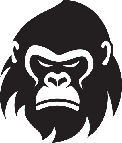 Safari majesty monochromatic primate icon Vector Image