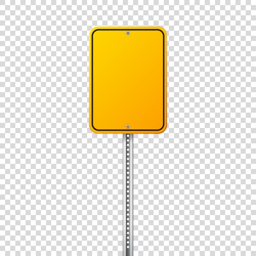 Blank yellow sign empty symbol Royalty Free Vector Image