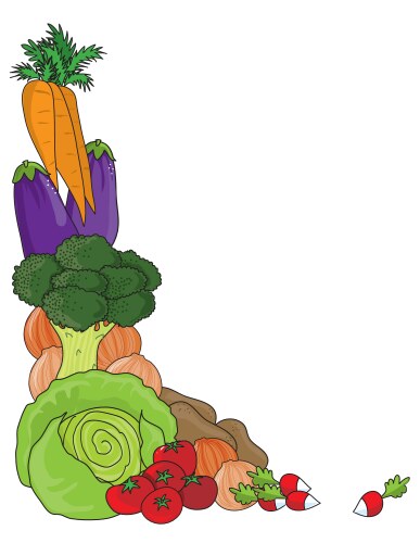 Fruit Vegetable Border Vector Images (over 1,700)